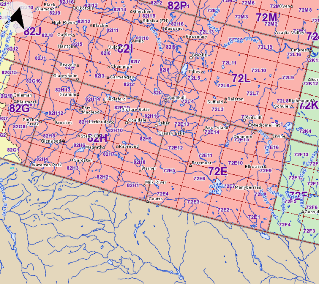 Chin Coulee-Milk River drainage divide area landform origins, south ...