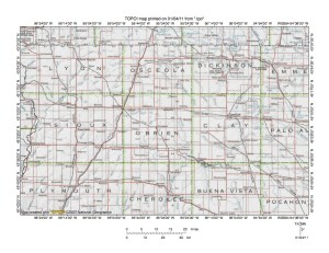 Floyd River-Little Sioux River northern drainage divide area landform ...