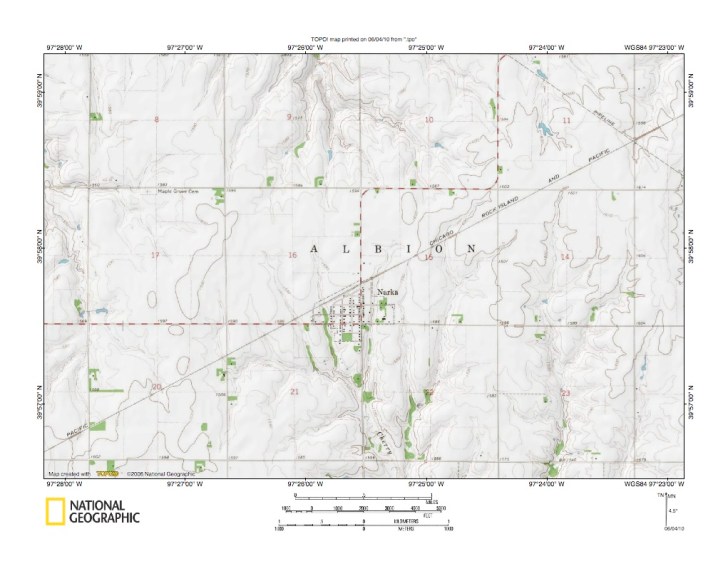 Little Blue River-Republican River drainage divide area landform ...