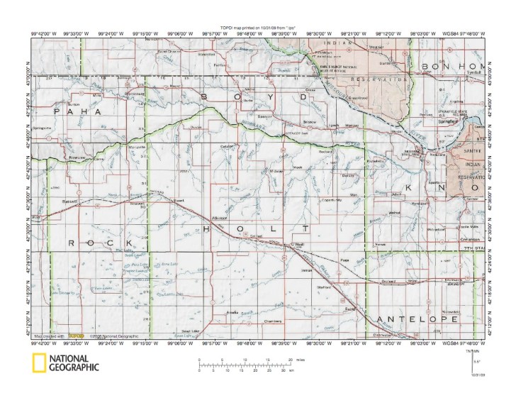 Niobrara River-Elkhorn River drainage divide area landform origins ...