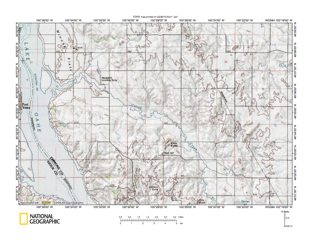 Missouri River-Missouri Escarpment drainage divide area landform ...