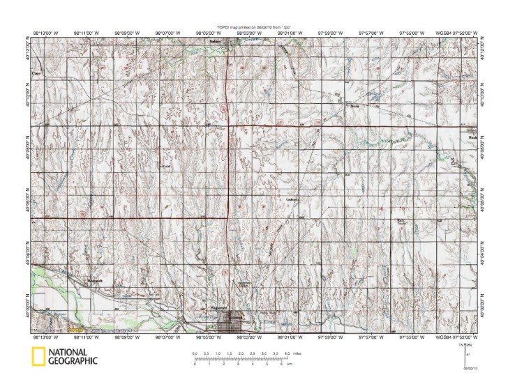 Little Blue River-Republican River drainage divide area landform ...