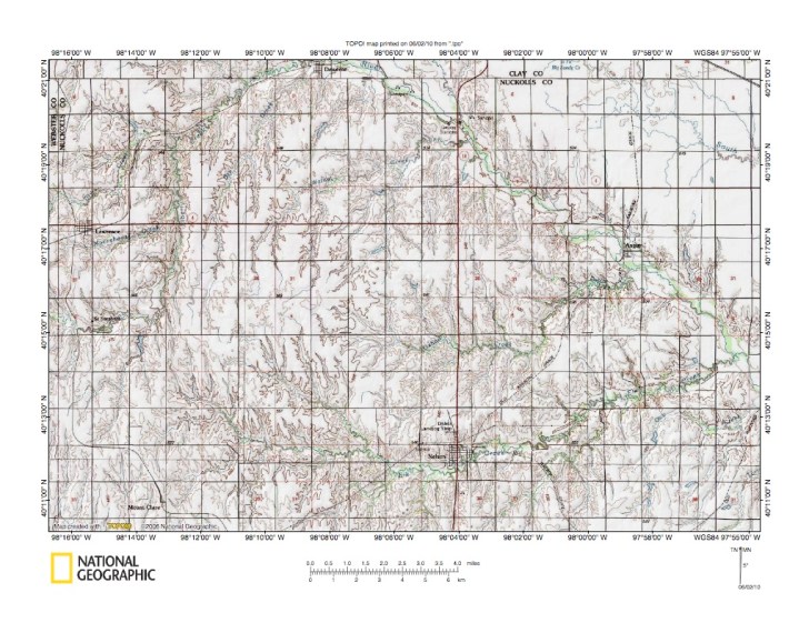 Little Blue River-Republican River drainage divide area landform ...