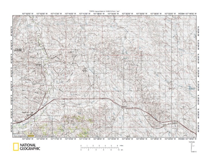Musselshell River drainage basin landform origins in Montana, USA ...