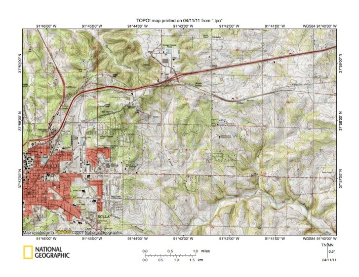 Gasconade River-Meramec River drainage divide area landform origins in ...