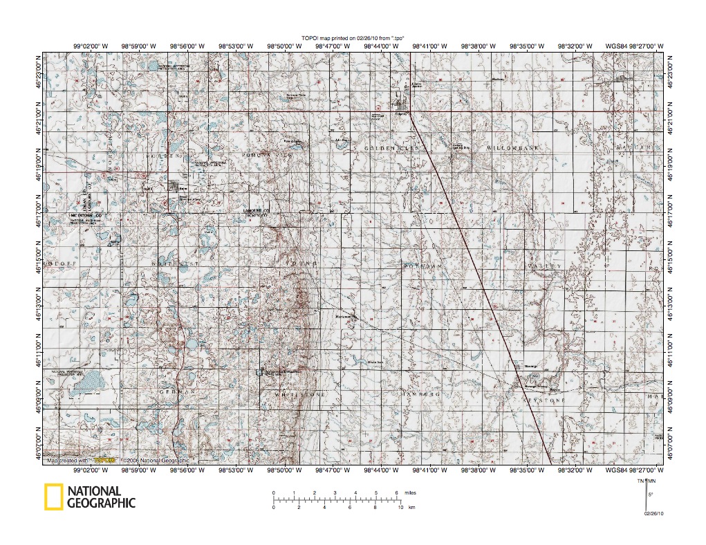 Missouri River-Missouri Escarpment drainage divide area landform ...