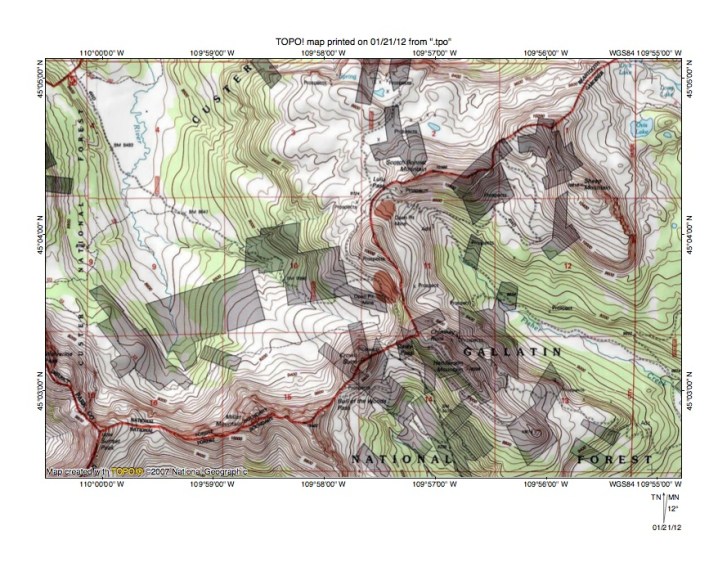 Stillwater River-Lamar River drainage divide area landform origins in ...