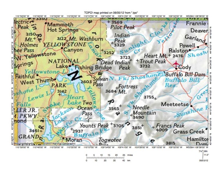 Yellowstone River-Snake River drainage divide area landform origins ...